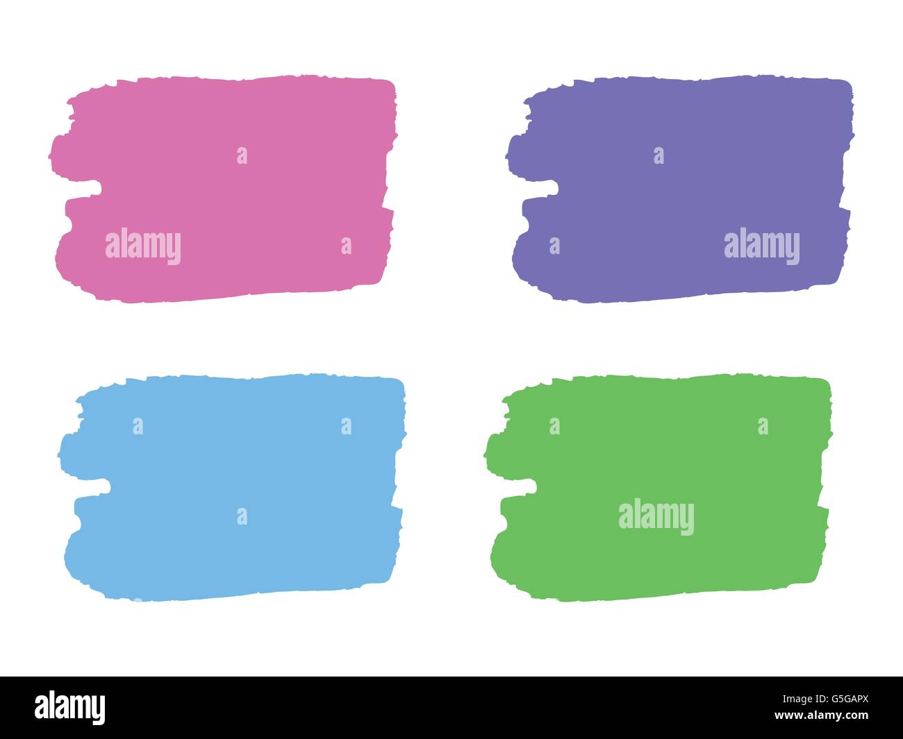 Colorful paint stains, for your text, set isolated illustration ...