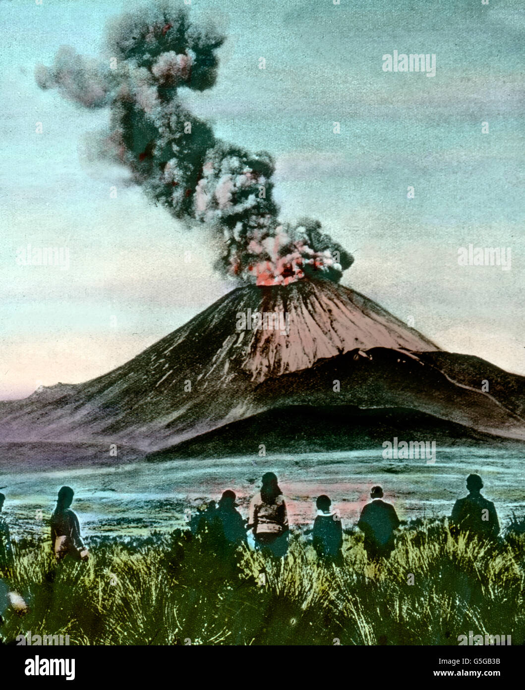 Der Vulkan Ngauruhoe auf Neuseeland. Mount Ngauruhoe volcano in New ...