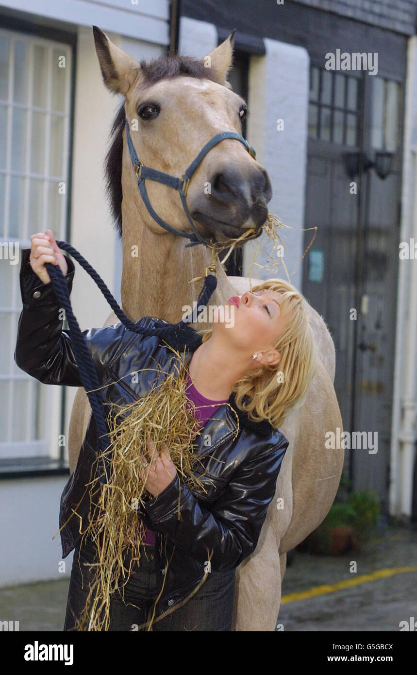 Pet Rescue presenter Wendy Turner with Cedric the horse at Kensington ...