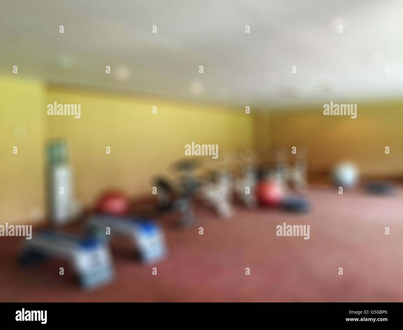 Abstract blurred image of fitness center gym for background Stock Photo ...