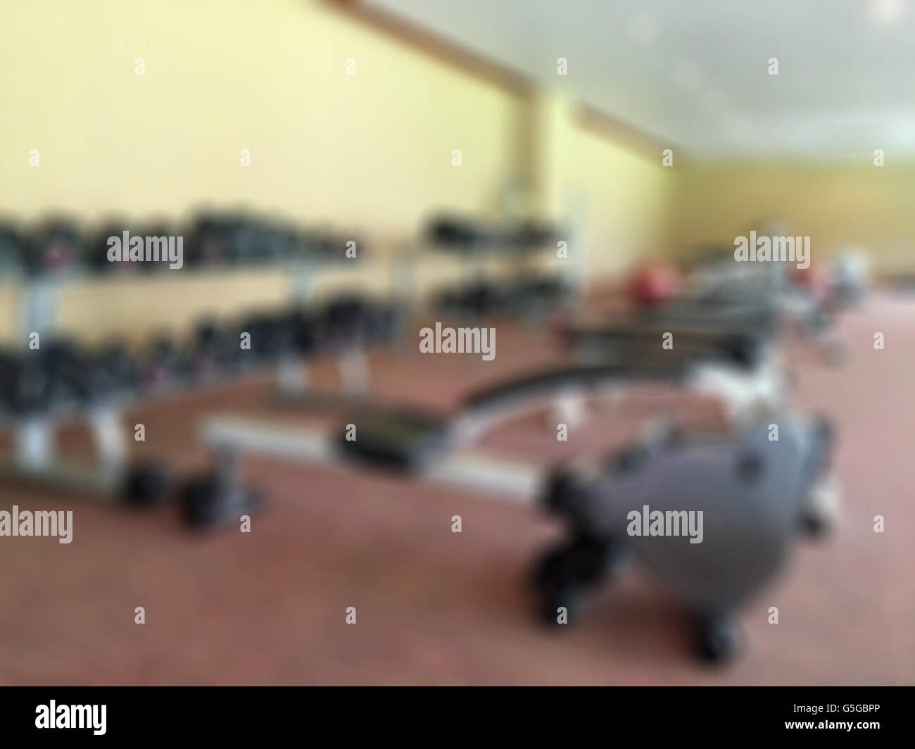 Abstract blurred image of fitness center gym for background Stock Photo ...