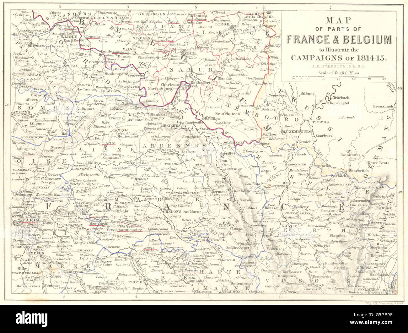 FRANCE & BELGIUM: Illustrating the campaigns of 1814-15 Napoleonic Wars ...
