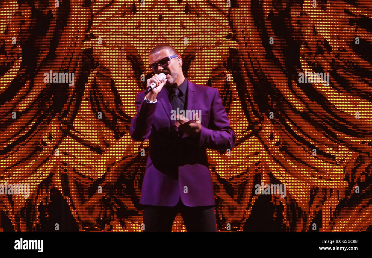 George Michael in concert at the Royal Albert Hall, London as his ...