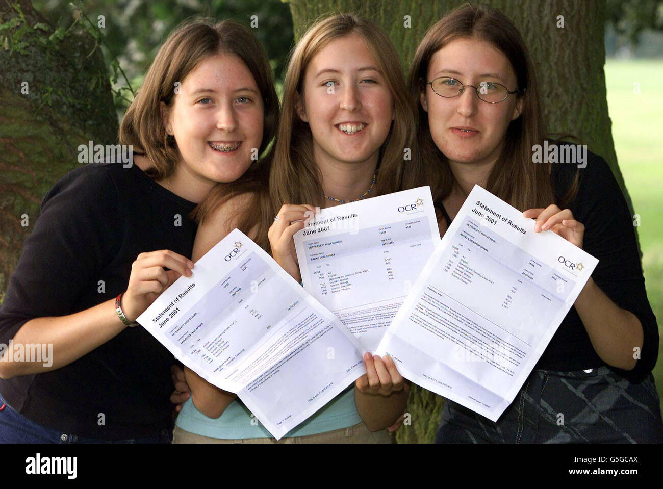 Sixteen-year-old triplets (l/r) Sam, Sarah, and Angela Spinks from ...