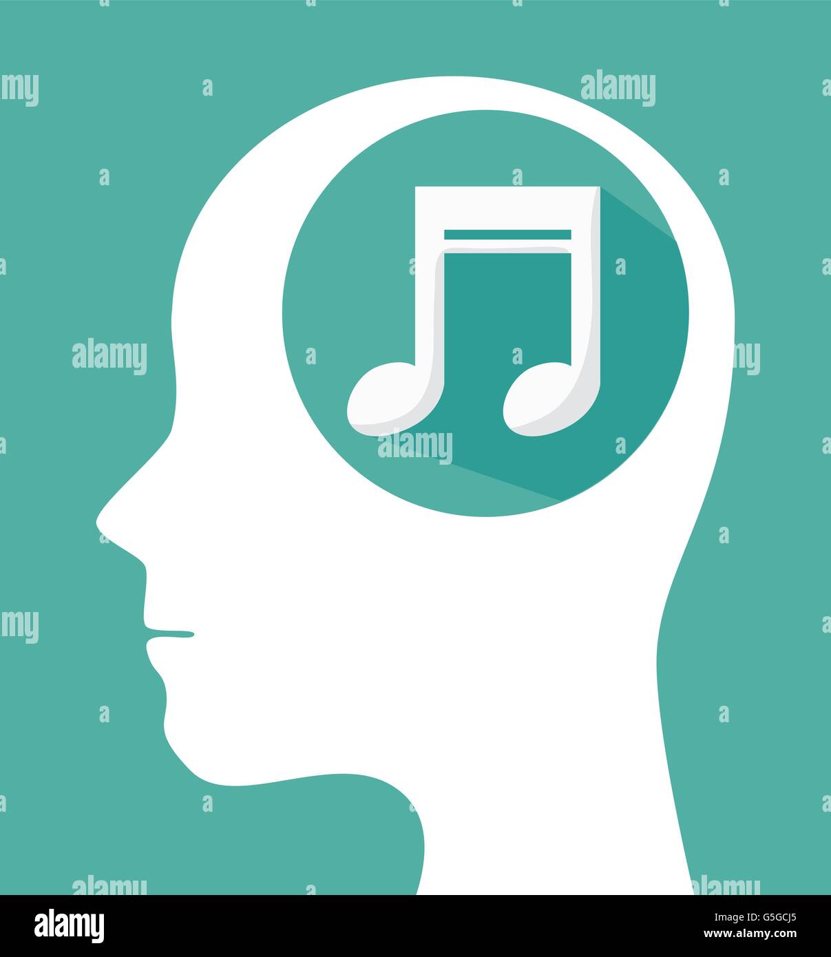 Musical note brain hi-res stock photography and images - Alamy