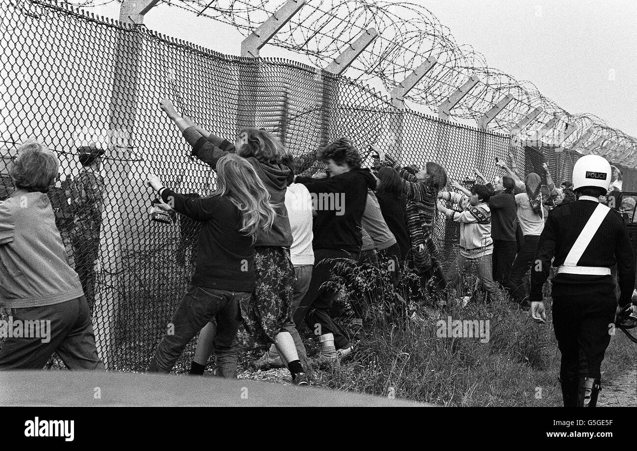 RAF Greenham Common Protest Stock Photo - Alamy
