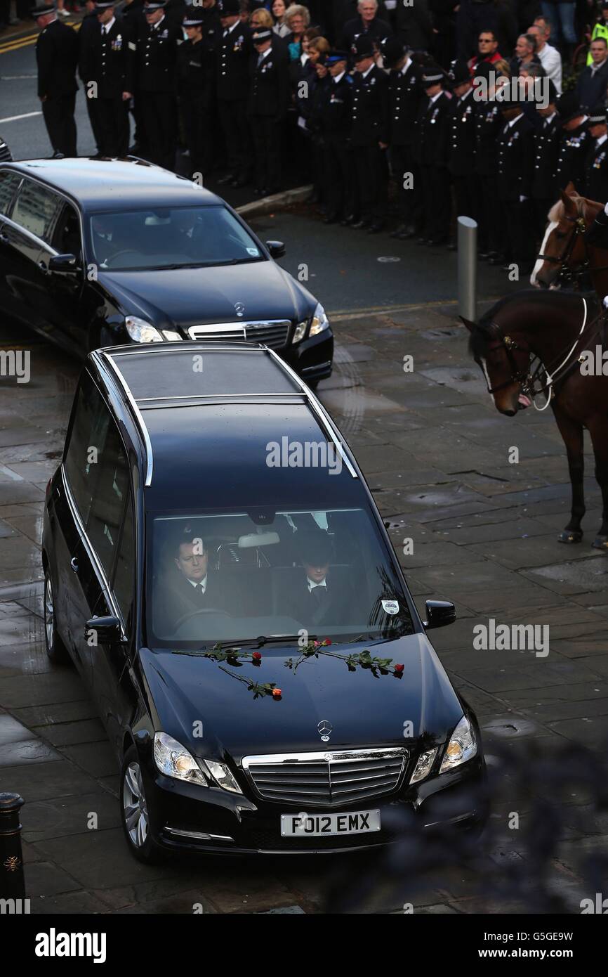 The funeral cortege of police Constable Fiona Bone arrives at ...
