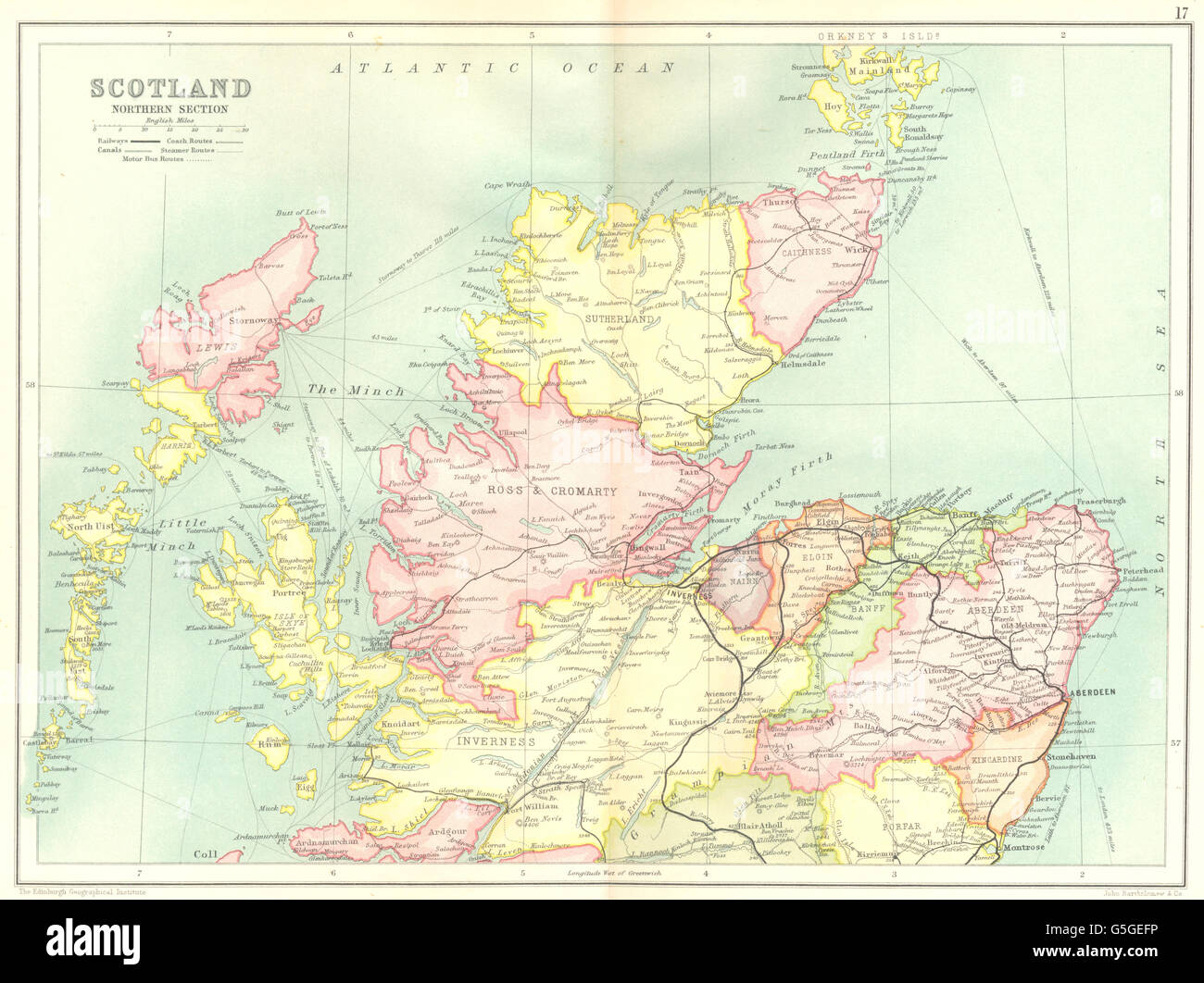 Western isles scotland map hi-res stock photography and images - Alamy
