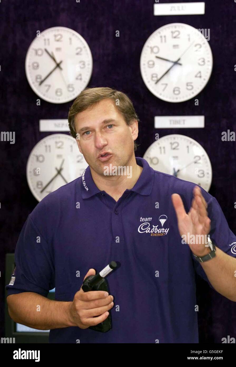 British explorer David Hempleman-Adams at the control centre in ...