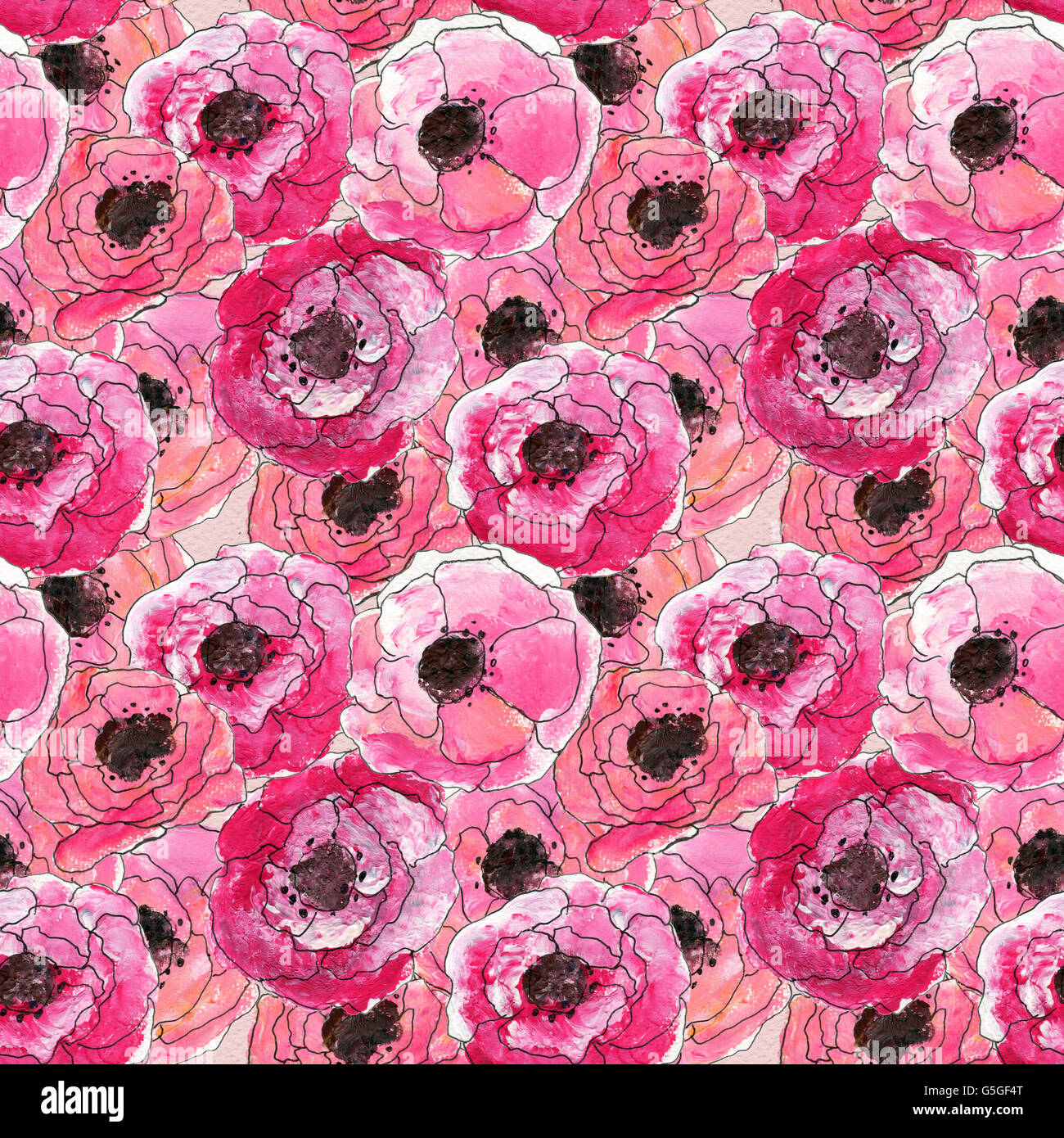 Seamless pattern briar roses hi-res stock photography and images - Alamy