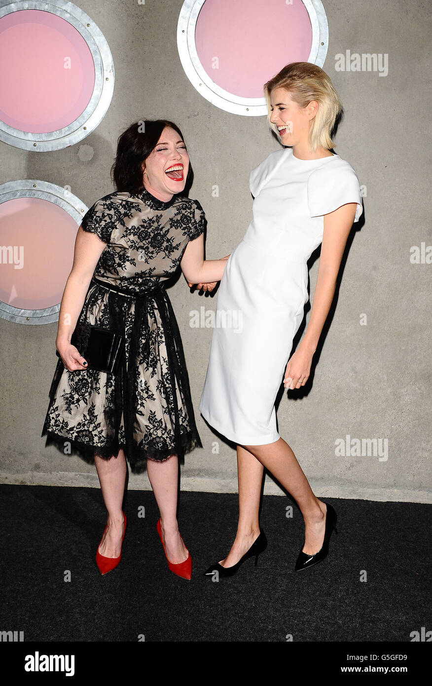 Daisy Lewis and Agyness Deyn arriving at a gala screening of the film ...