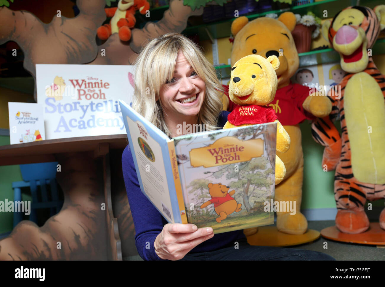 Mother of two, Zoe Ball reads to children at the launch of the Winnie ...
