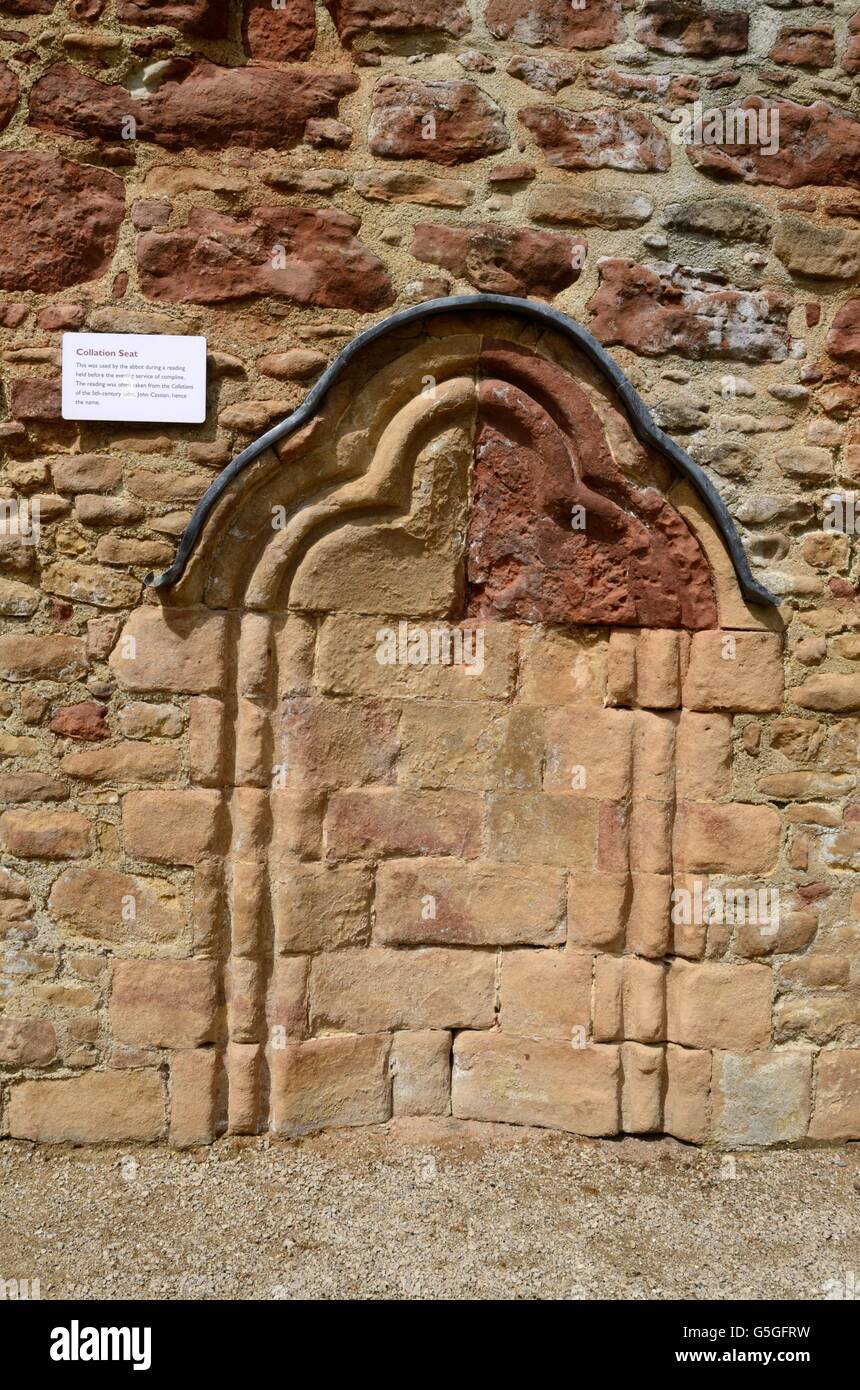 Collation Seat Cleeve abbey Cistercian monastery Washford Watchet ...