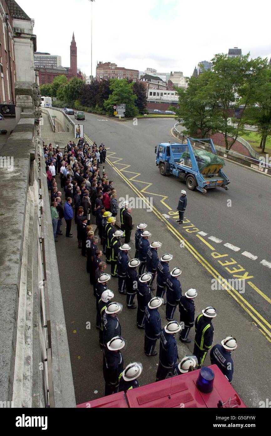 Members of the west midland fire service pay their respects hi-res ...
