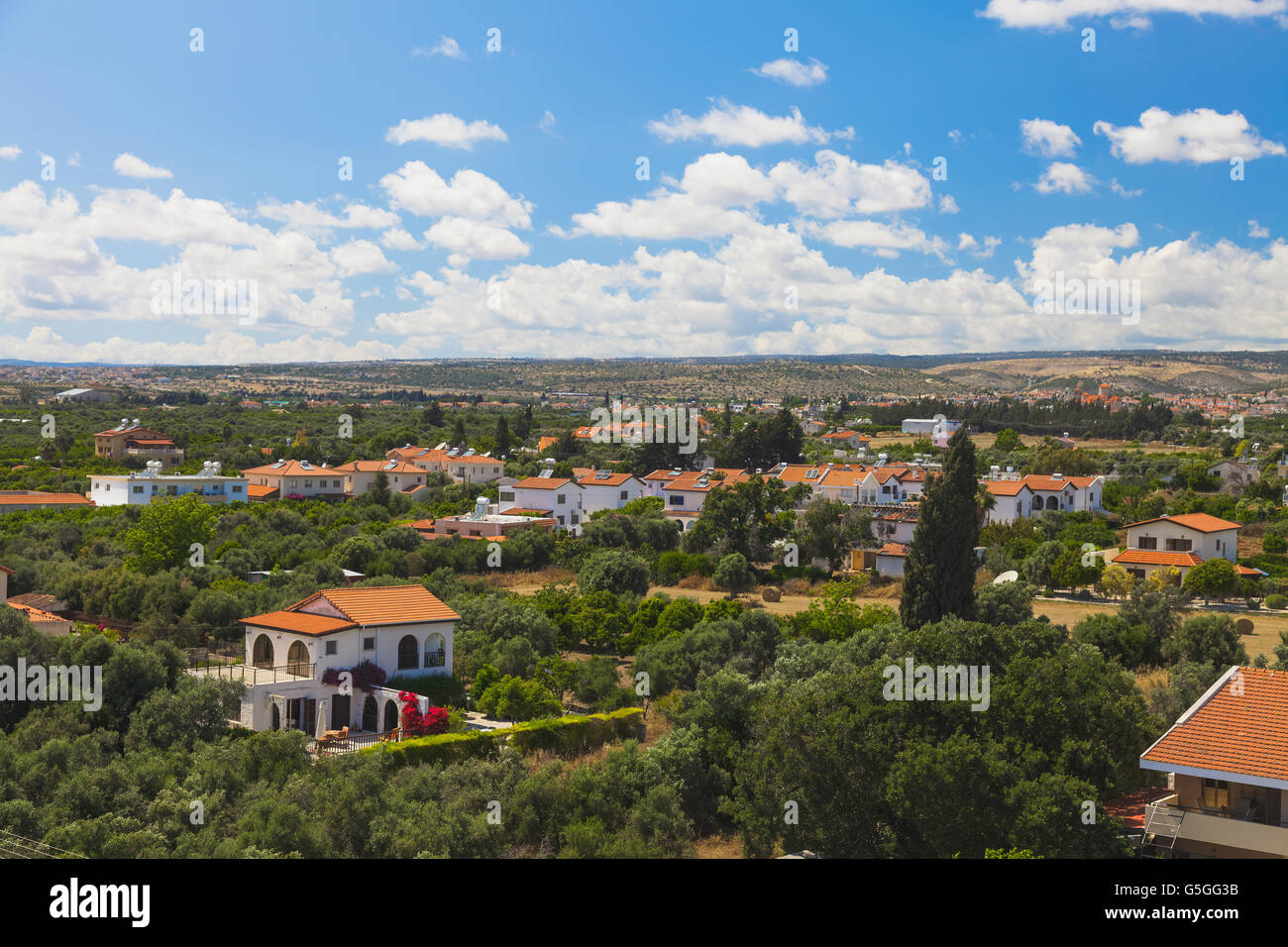 Limassol panorama view from the top of the hill Stock Photo - Alamy