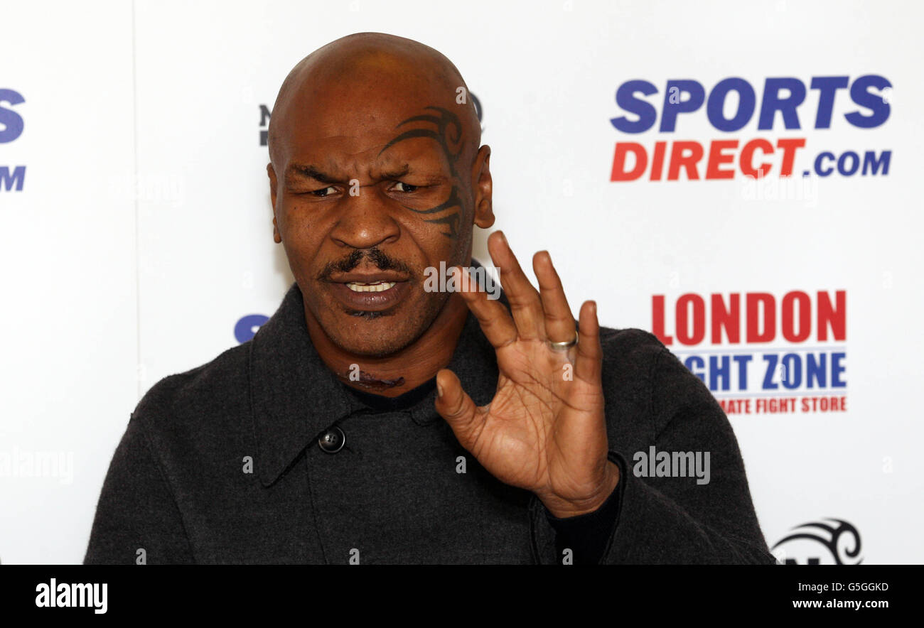 Mike Tyson launches a new clothing range at Lillywhites sports ...