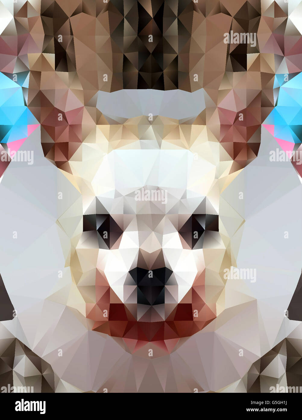 Dog polygonal hi-res stock photography and images - Alamy