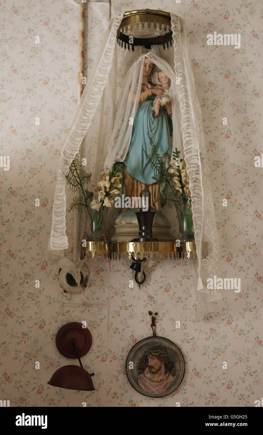 A catholic shrine to the Virgin Mary made from British Army artillery ...