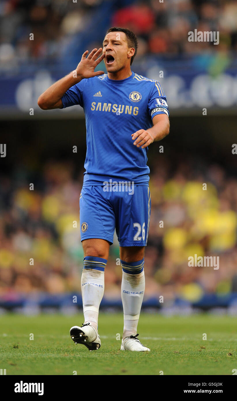 Chelsea captain John Terry shouts directions to his players Stock Photo ...