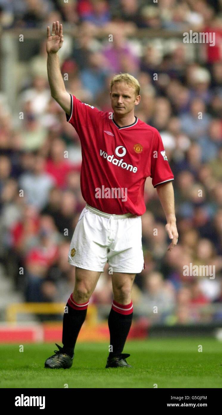 Manchester United's David May during the FA Barclaycard Premiership game between Manchester ...