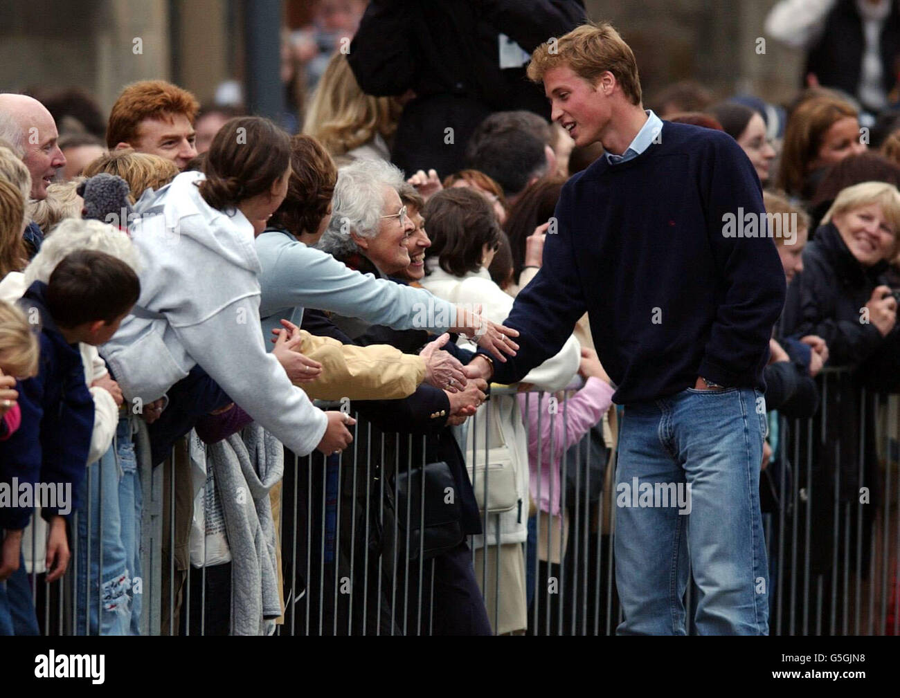 Prince william arriving at st andrews university hi-res stock ...