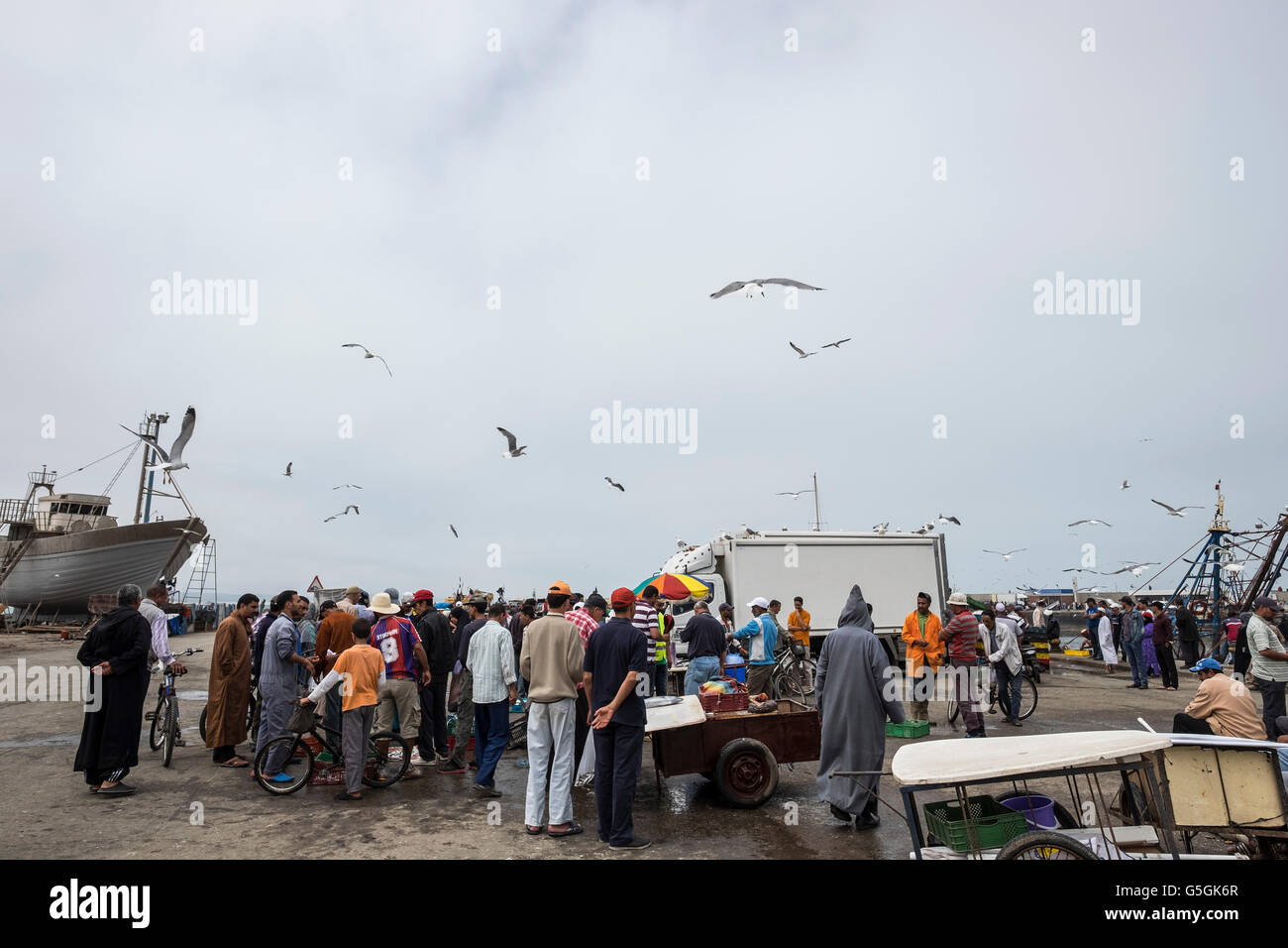 Morocco, Essaouira, fish market Stock Photo - Alamy