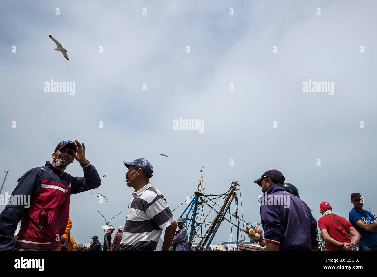 Morocco, Essaouira, fish market Stock Photo - Alamy