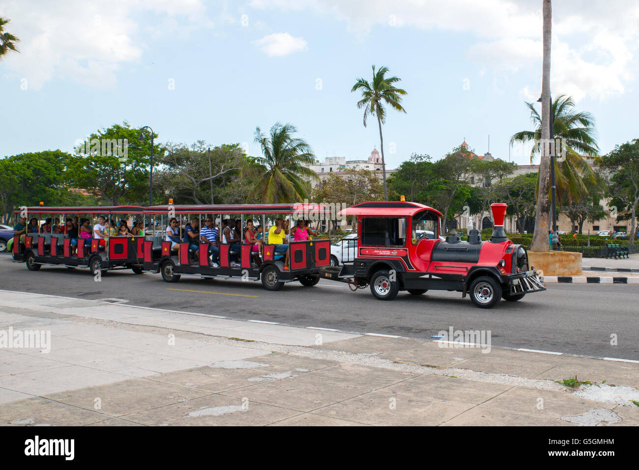 Tourist train, Havana, Cuba Stock Photo - Alamy