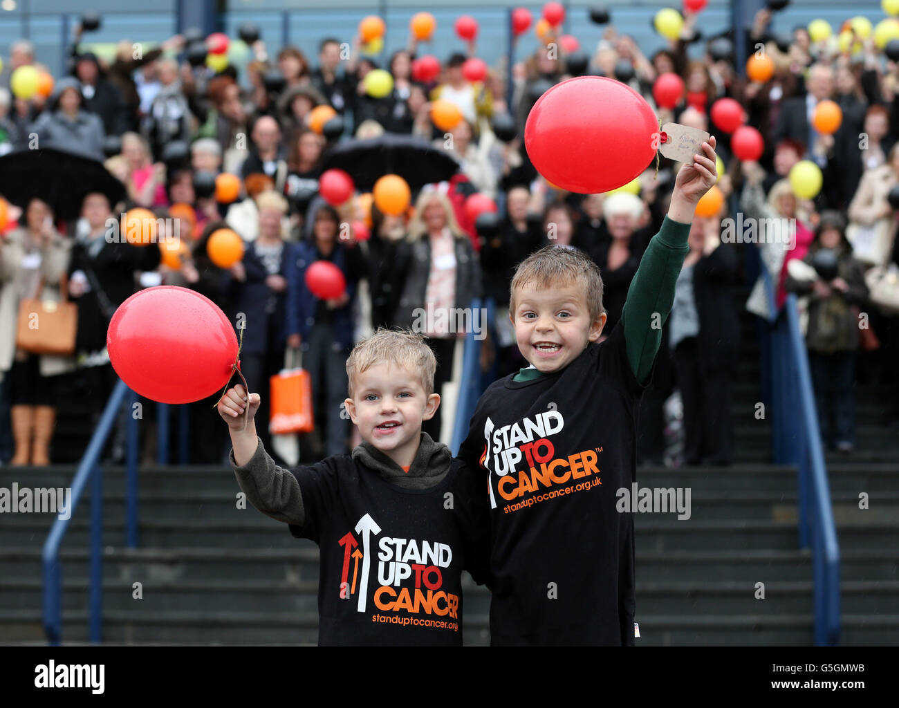 Five-year-old cancer survivor Lewis Archibald (right), with his brother ...