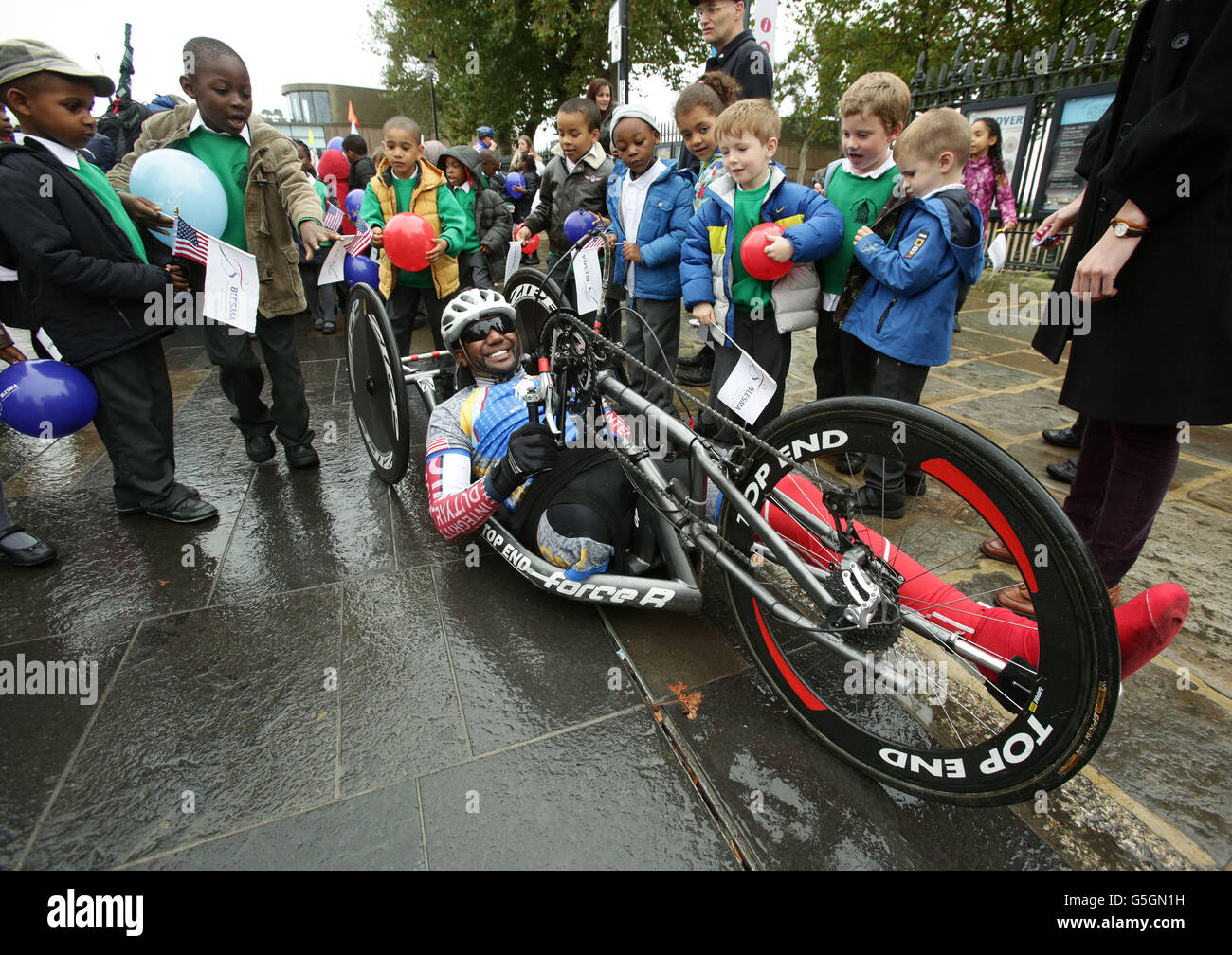 Completing six day soldier ride uk charity cycle trip hi-res stock ...