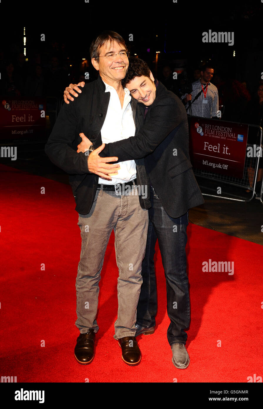 Stephen Gyllenhaal (left) and Jason Biggs arriving at the BFI London ...