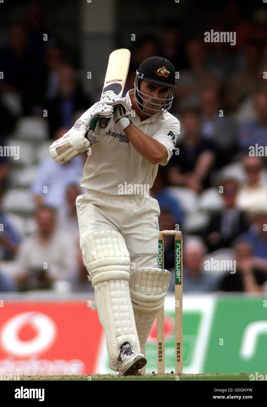 Australia - Justin Langer in action at the Oval Stock Photo - Alamy