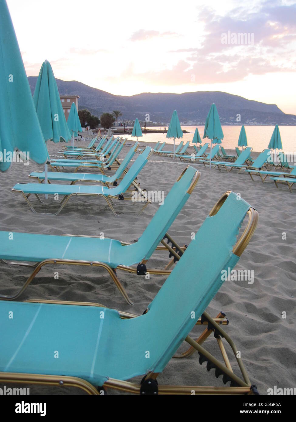 A general view of the beach in Malia, Crete, where both Chelsea Hyndman ...