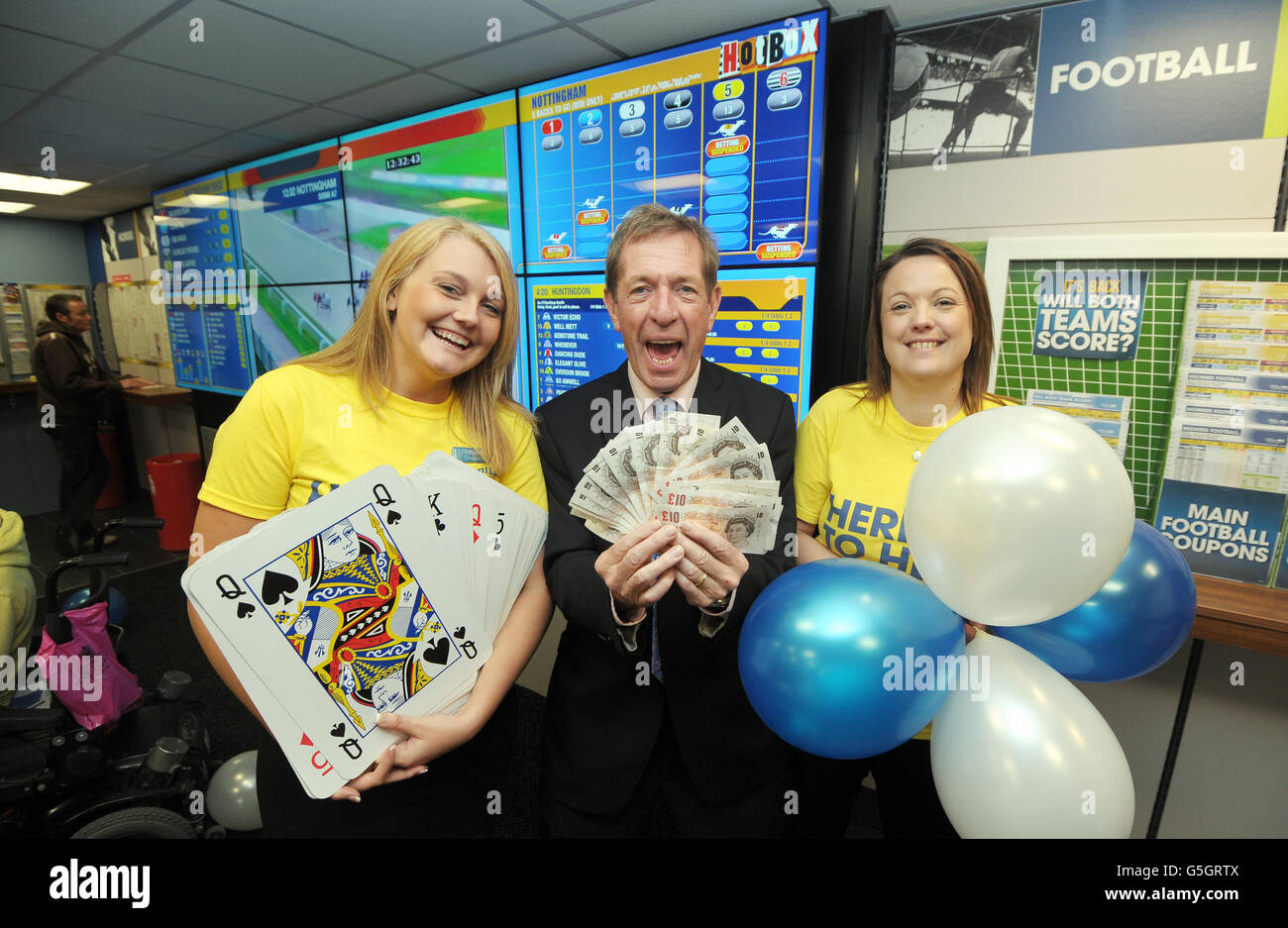 TV racing personality Derek Thompson celebrates the opening of the new ...