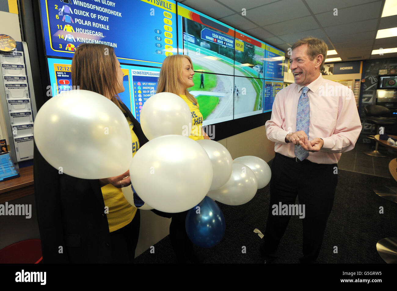 TV racing personality Derek Thompson celebrates the opening of the new ...