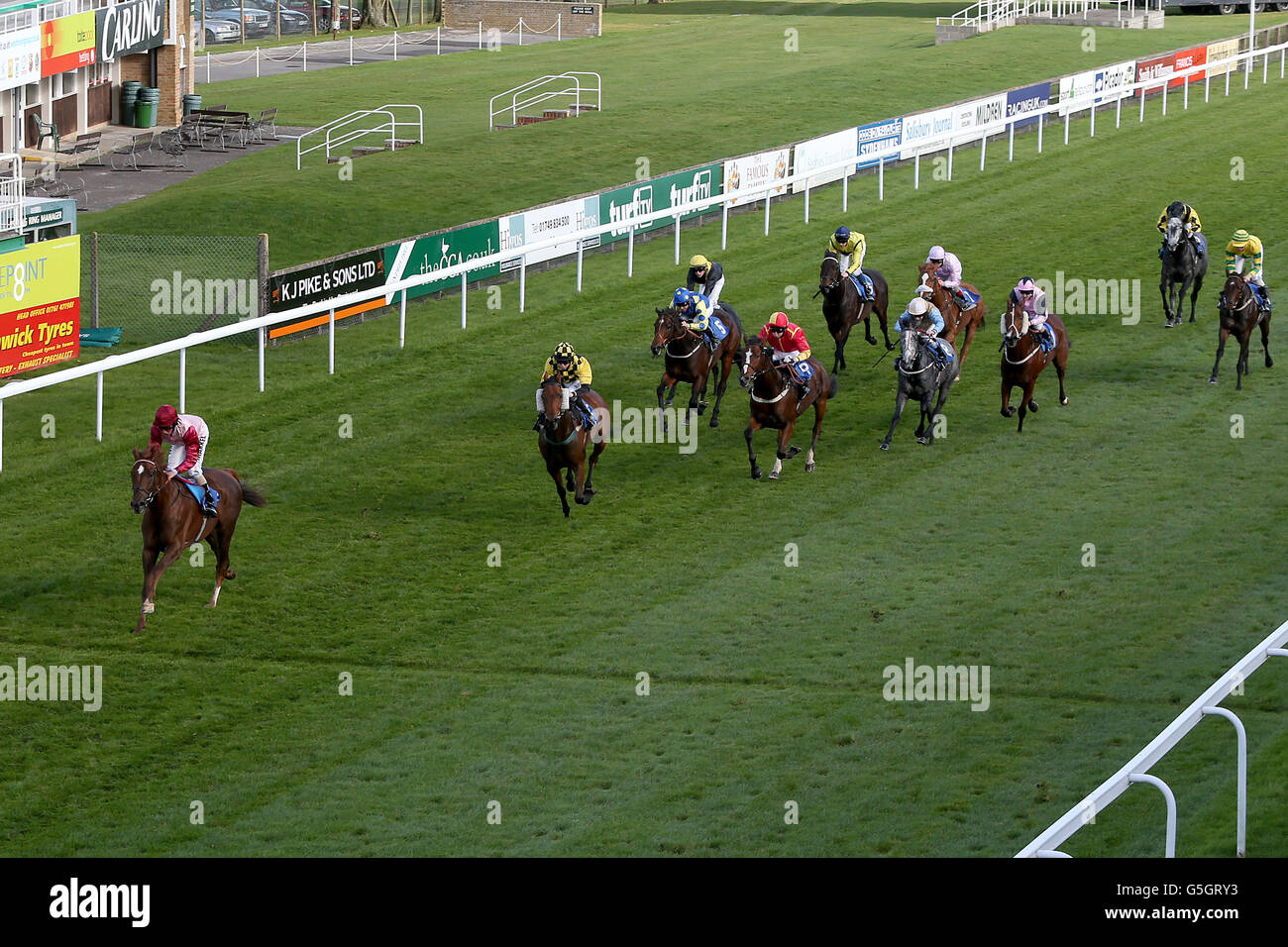 Basset Road ridden by William Buick crosses the line to win the ...
