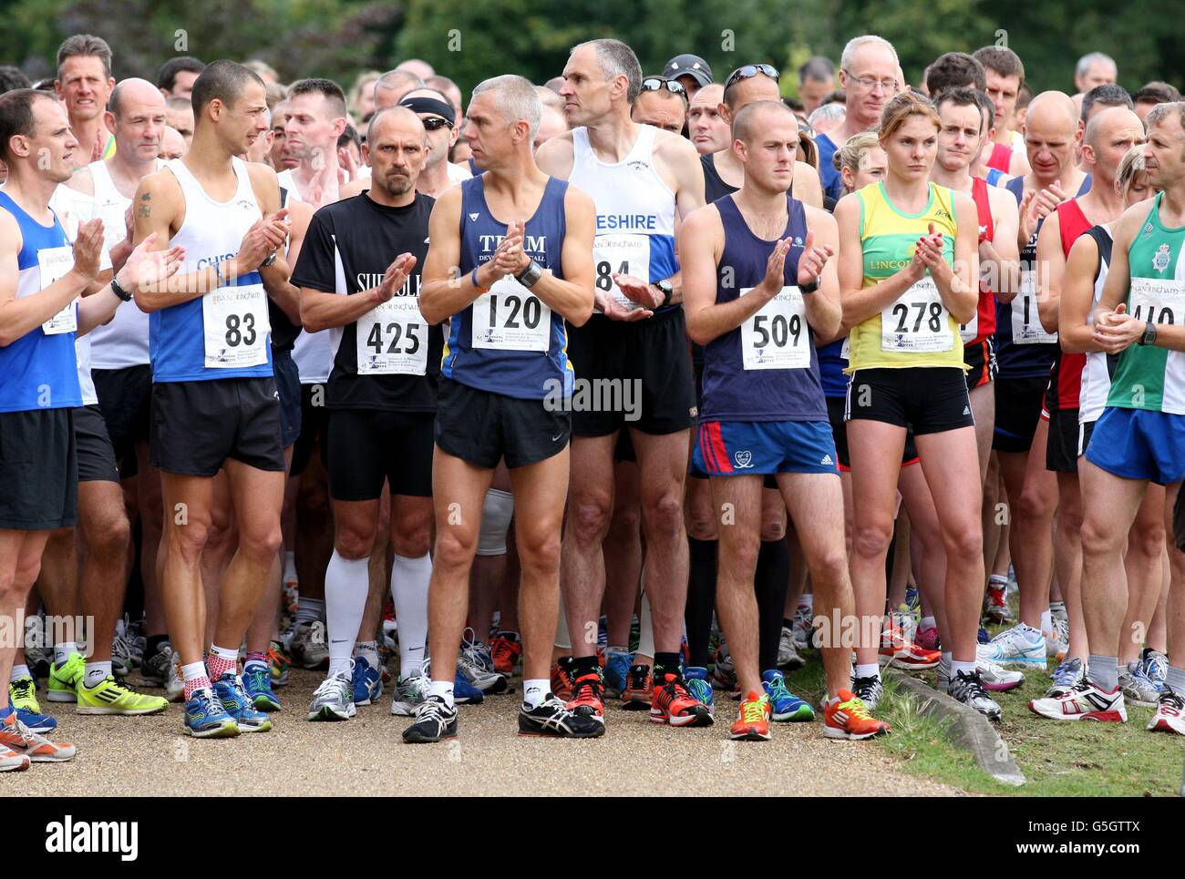 Police charity run Stock Photo - Alamy