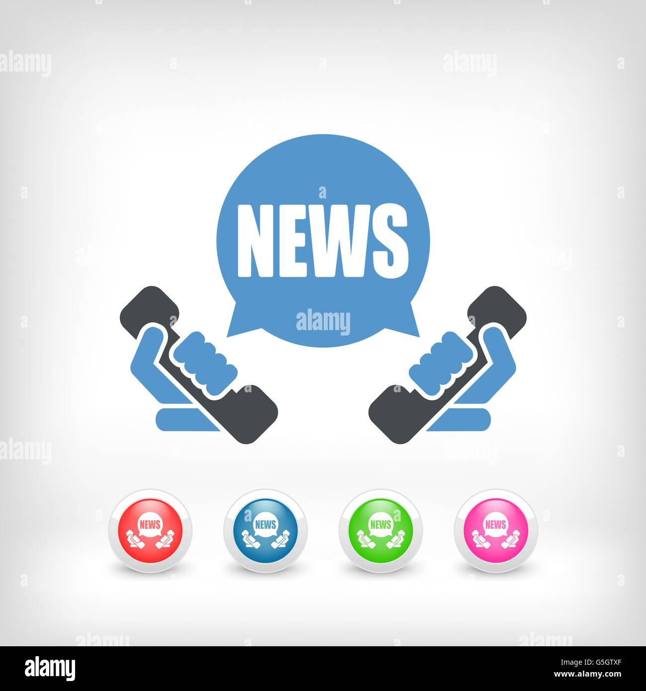 Phone news icon Stock Vector Image & Art - Alamy