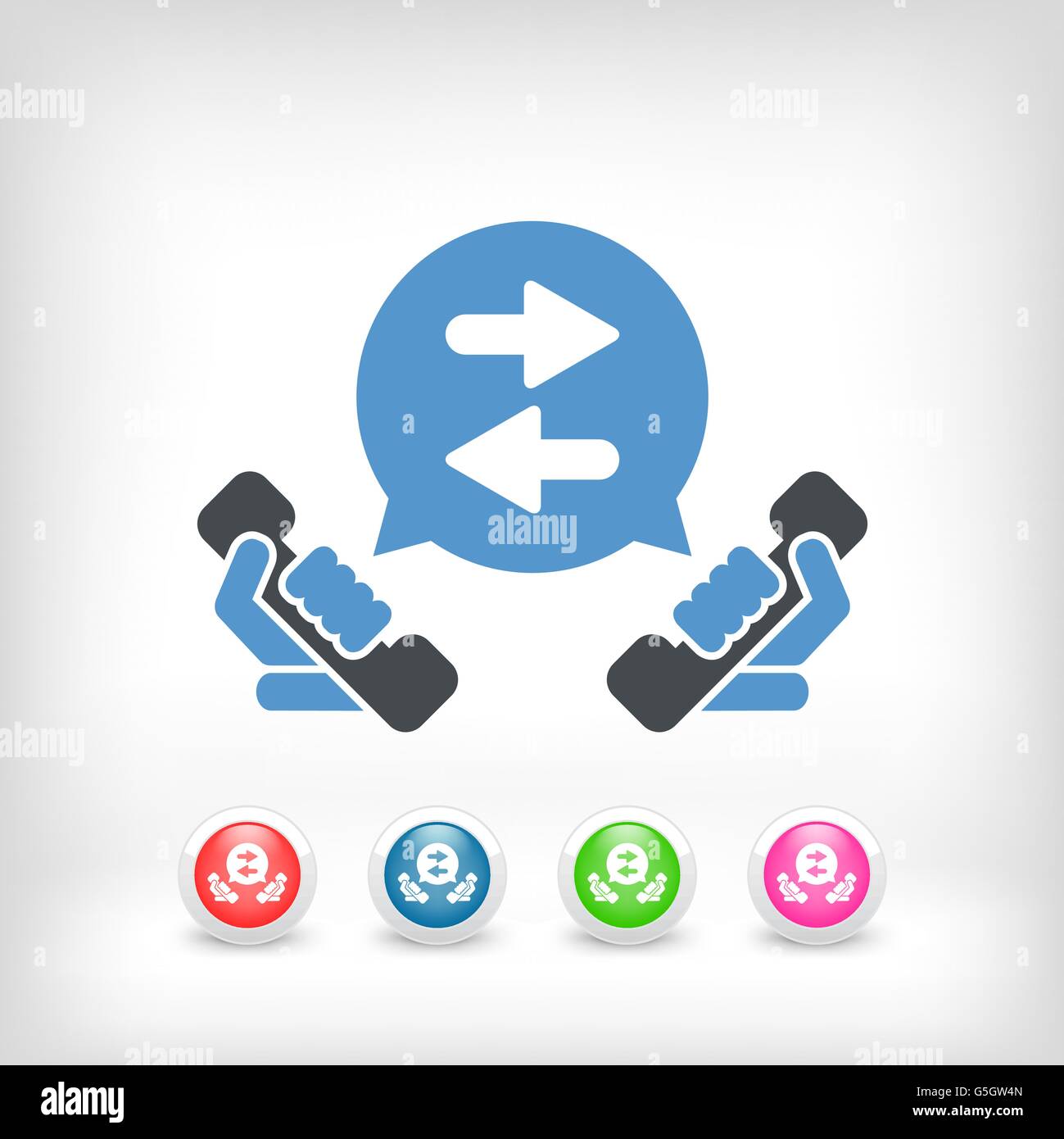 Answering conversation Stock Vector Images - Alamy