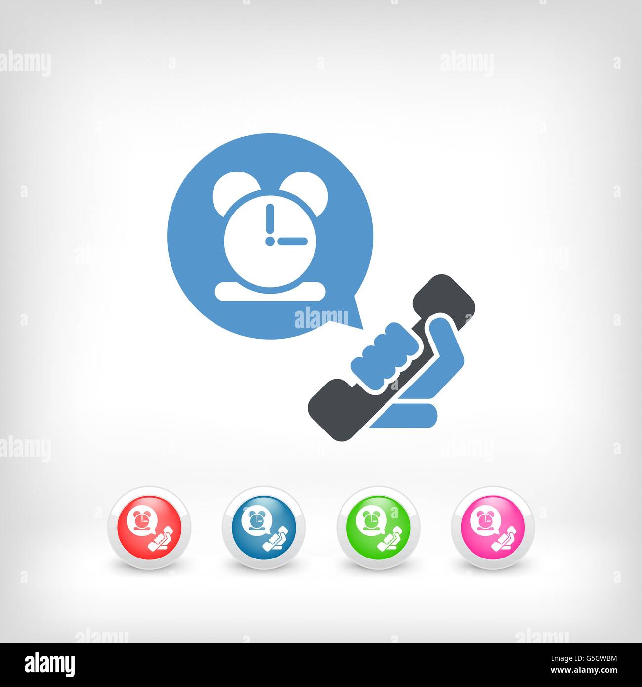 Clock phone icon Stock Vector Image & Art - Alamy