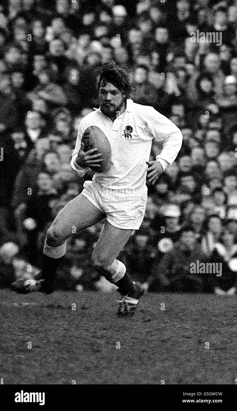 England's international rugby union full-back Alastair Hignell Stock ...