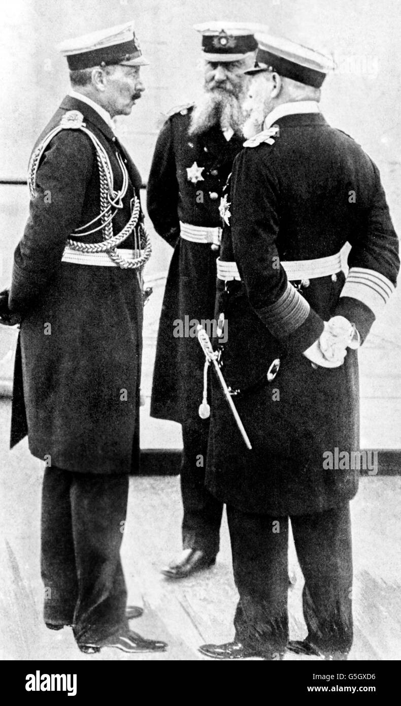 World War One - Kaiser Wilhelm II - German Navy Admirals Stock Photo ...