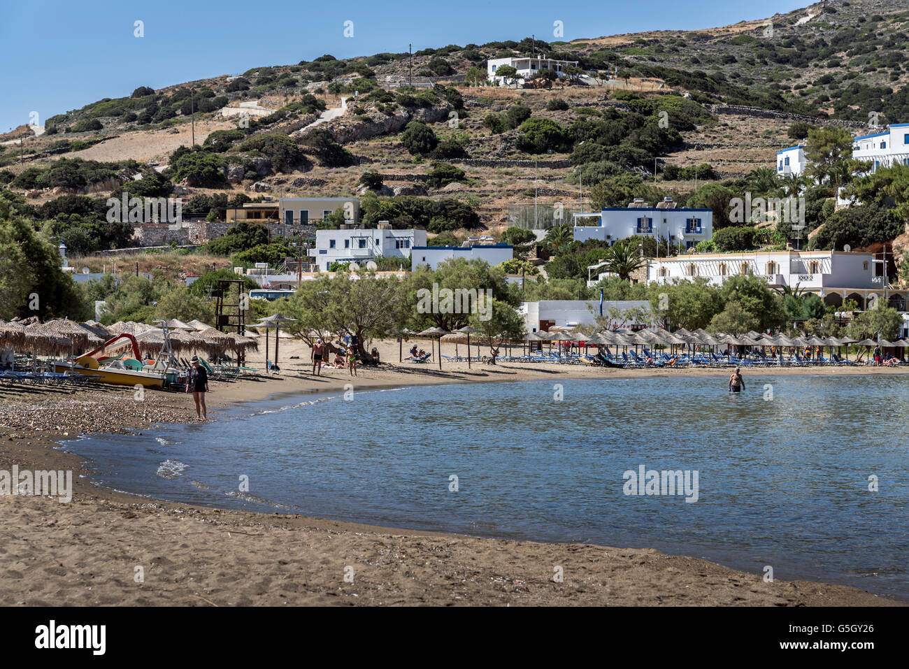 Galissas Beach, Syros Stock Photo - Alamy
