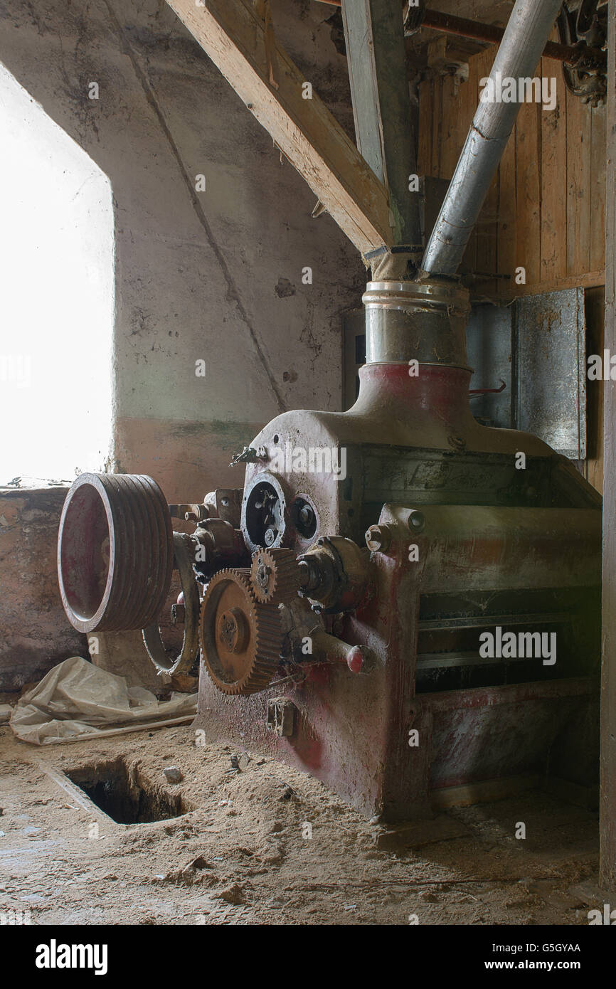 An old water mill, which was built in the 19th century and worked until ...