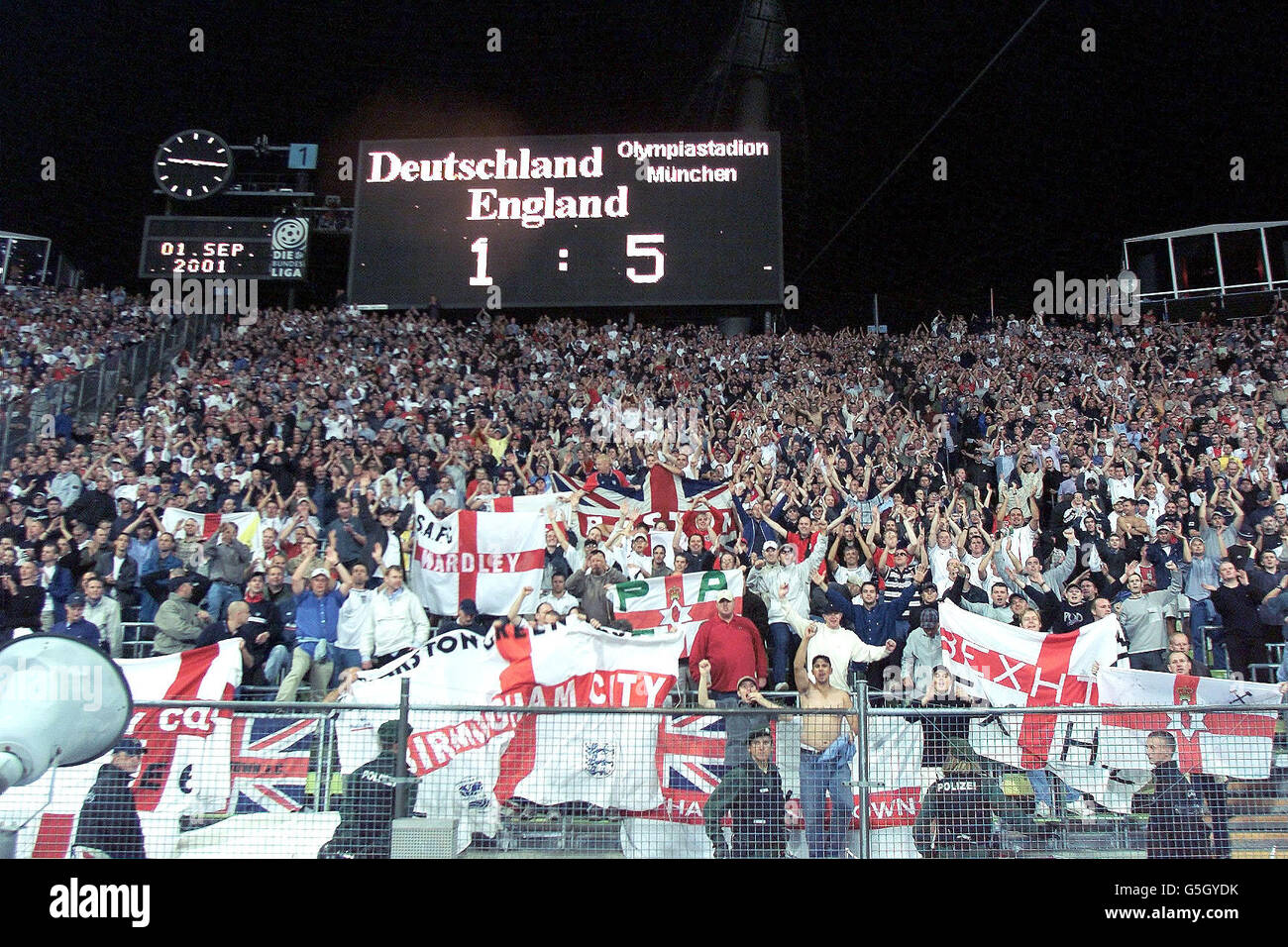 The scoreboard shows the final score after the Fifa World Cup European ...