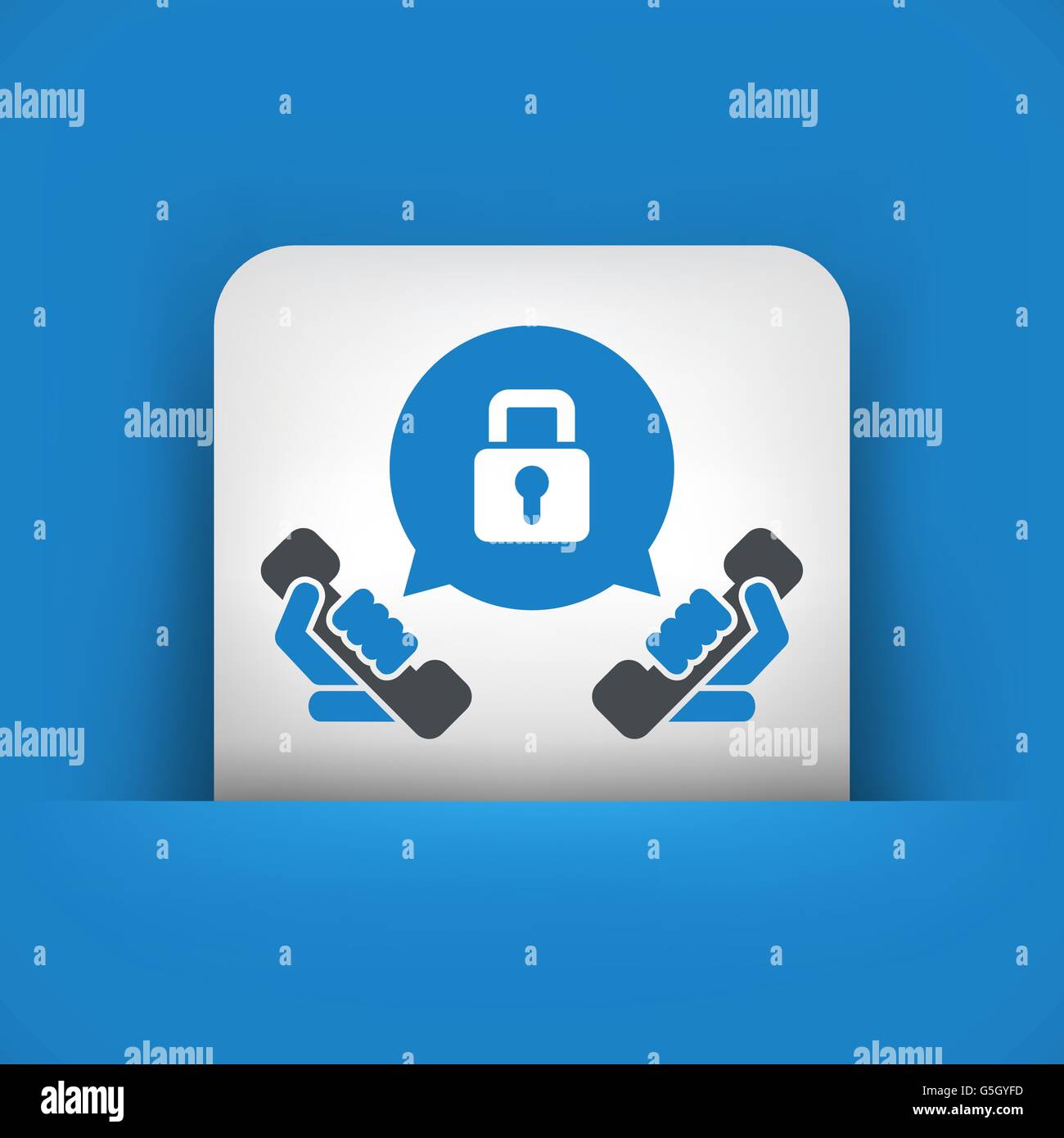 Phone conversation locked Stock Vector Image & Art - Alamy
