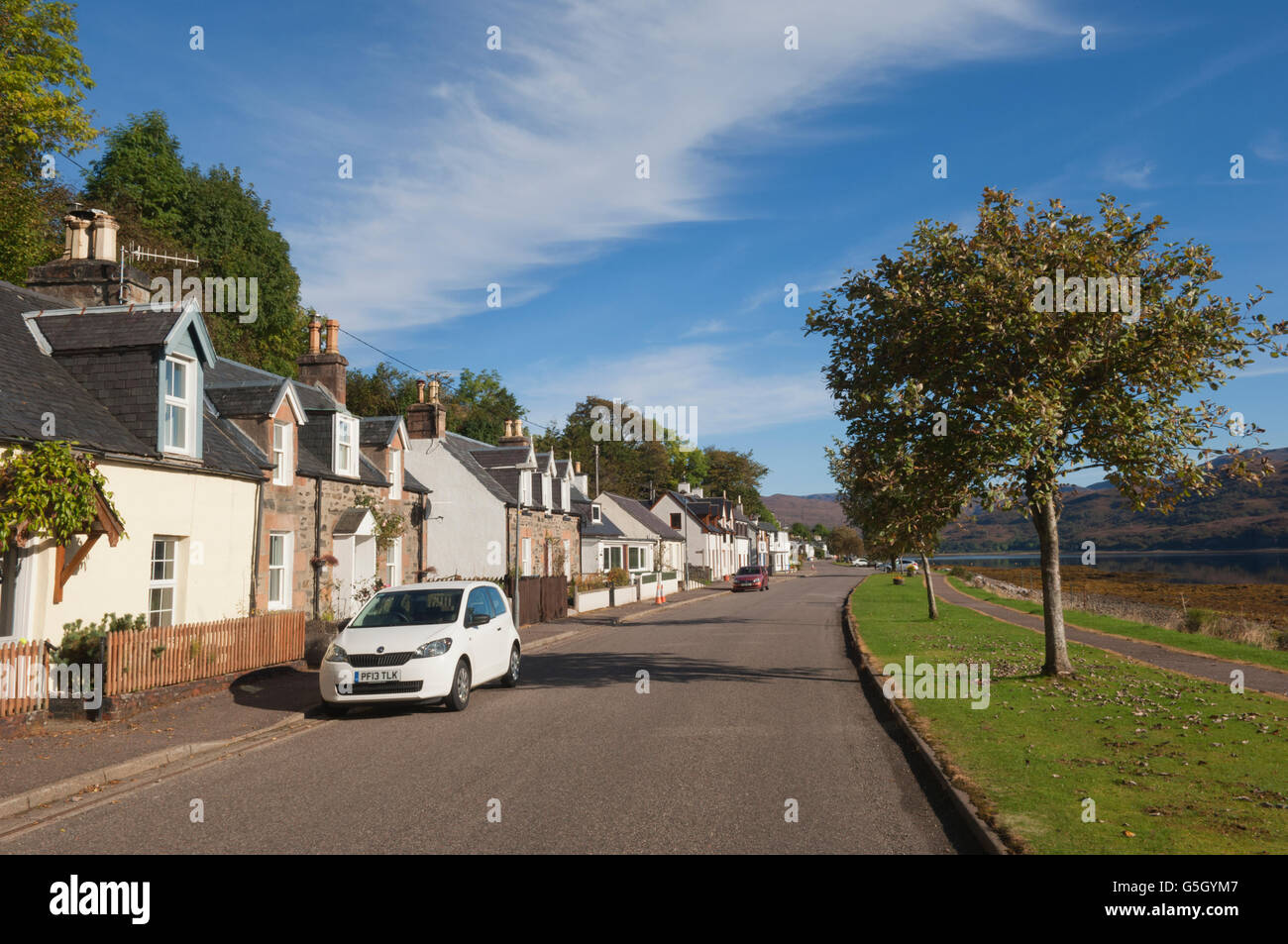 The North Coast 500 Route passes through the village of Lochcarron on ...