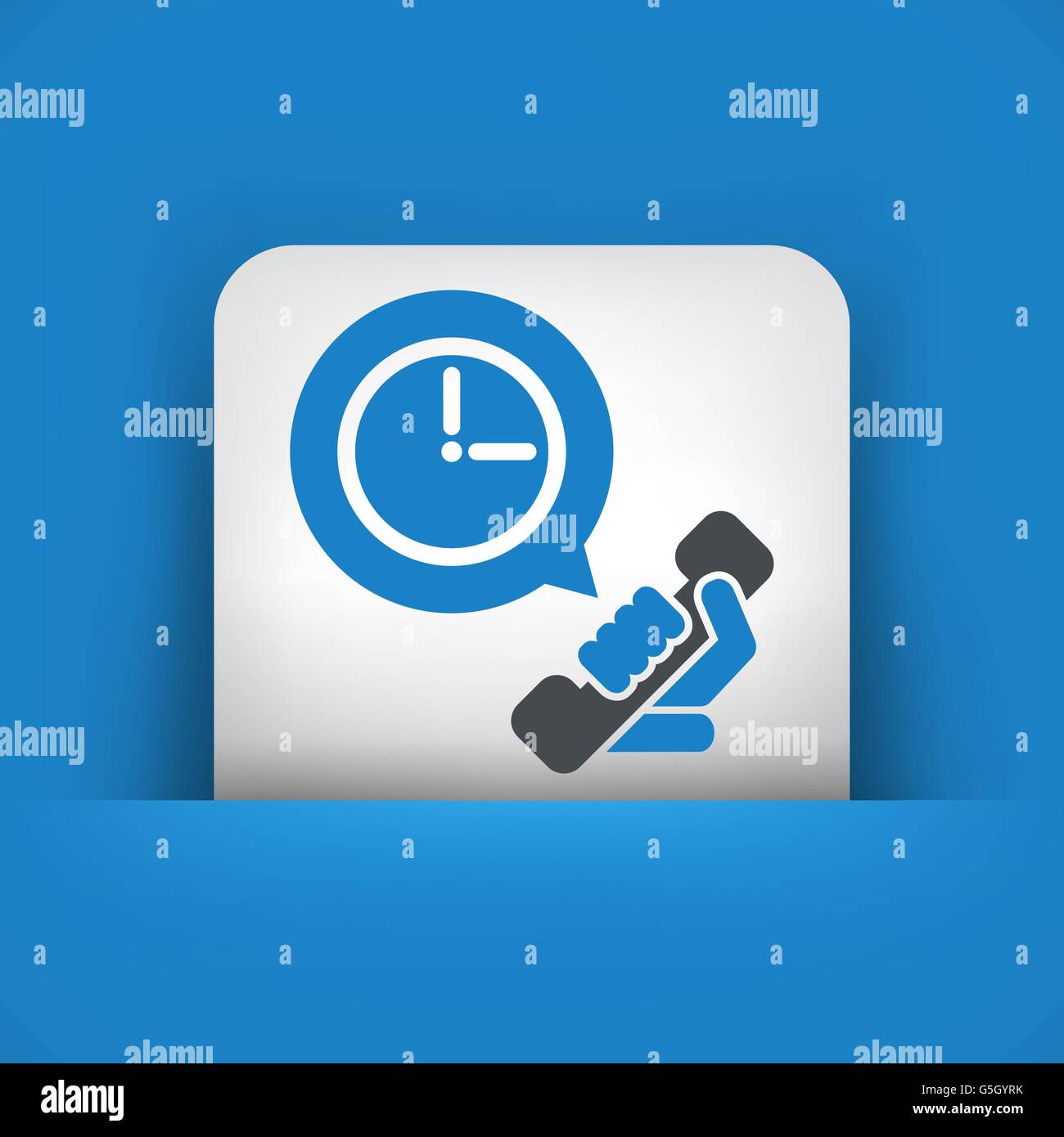 Clock phone icon Stock Vector Image & Art - Alamy