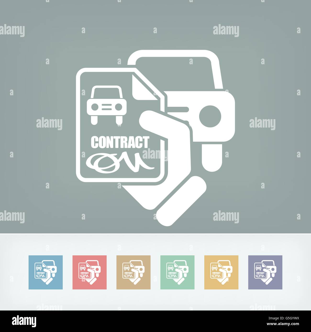 Car contract icon Stock Vector Image & Art - Alamy