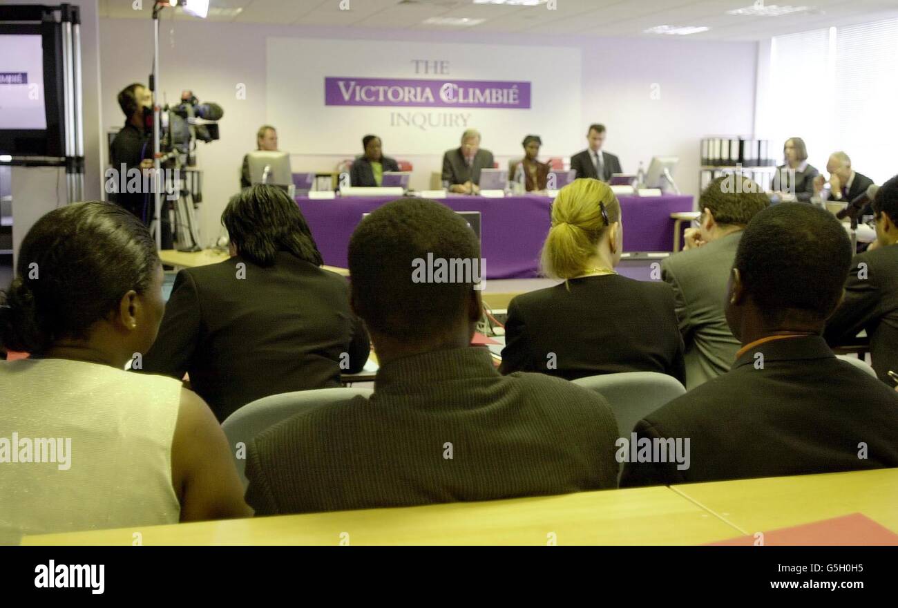 Francis Climbie (right) with his wife Berthe (left), sit with their ...